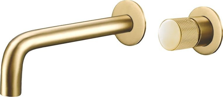 Grifo empotrado oro mate maneta monomando luxury dorado cepillado ...